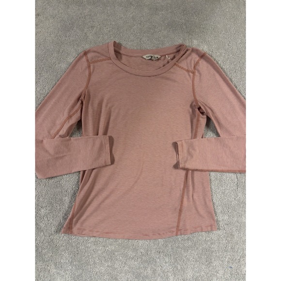 Toad&Co | Tops | Womens Toad Co Striped Long Sleeve Orange Shirt Tencel ...